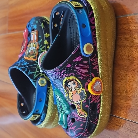CROCS | Shoes | Crocs Limited Edition Rainbow High Clogs Toddler Sz 3 ...